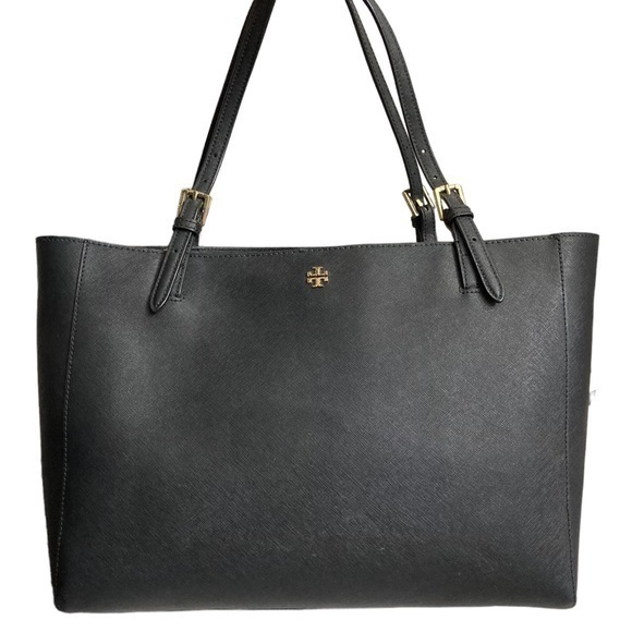 Tory Burch | Bags | Tory Burch Black Saffiano Leather Laptop Tote Bag ...